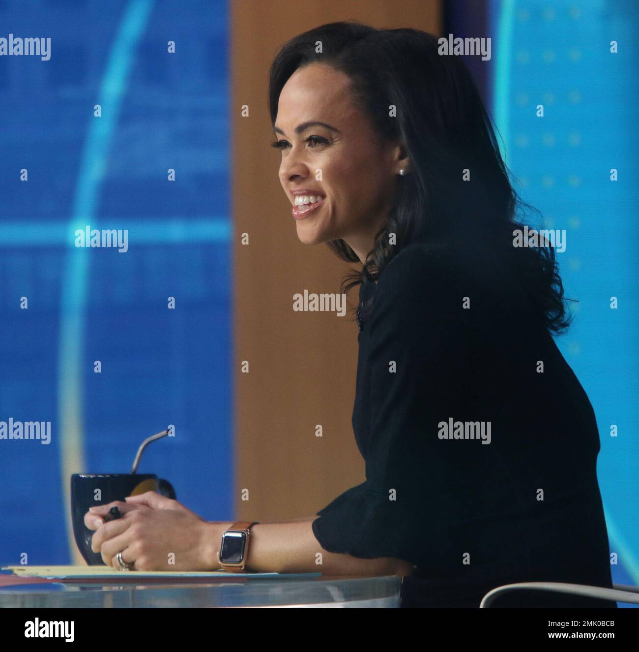 ‘Good Morning America’ cast seen on set. -PICTURED: Linsey Davis ...