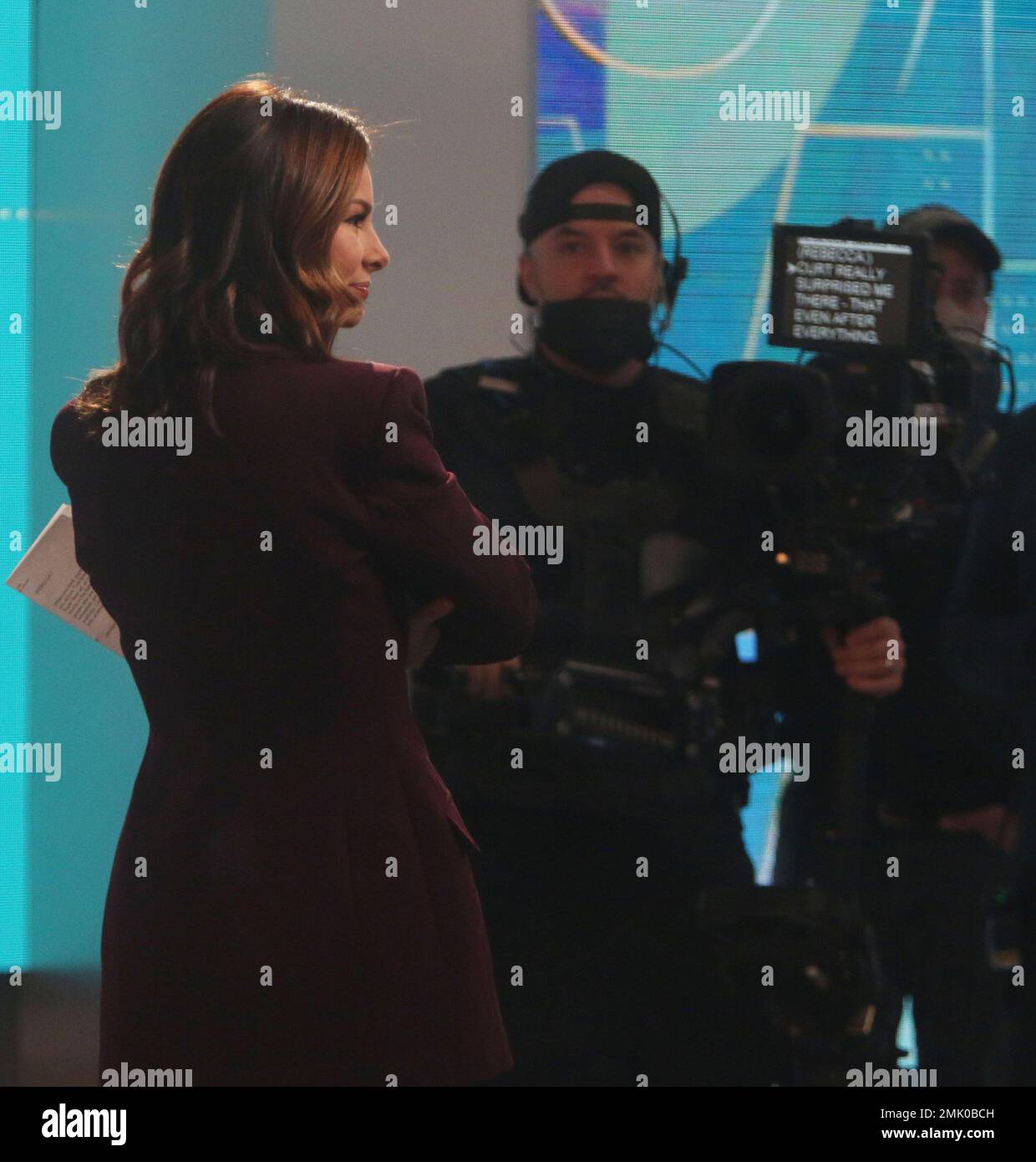 ‘Good Morning America’ cast seen on set. -PICTURED: Rebecca Jarvis ...