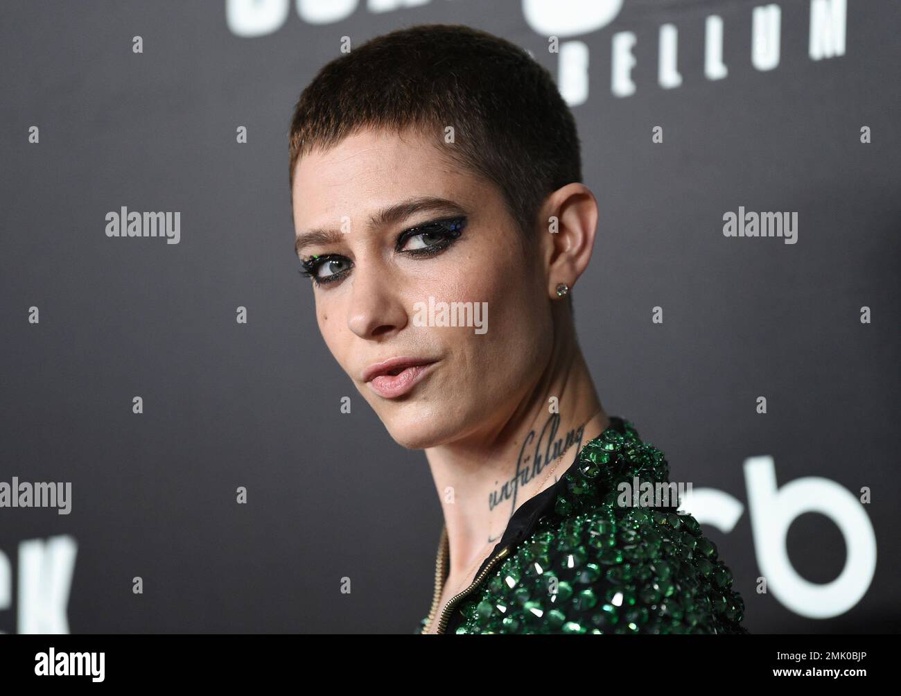 Actor Asia Kate Dillon attends the world premiere of "John Wick ...