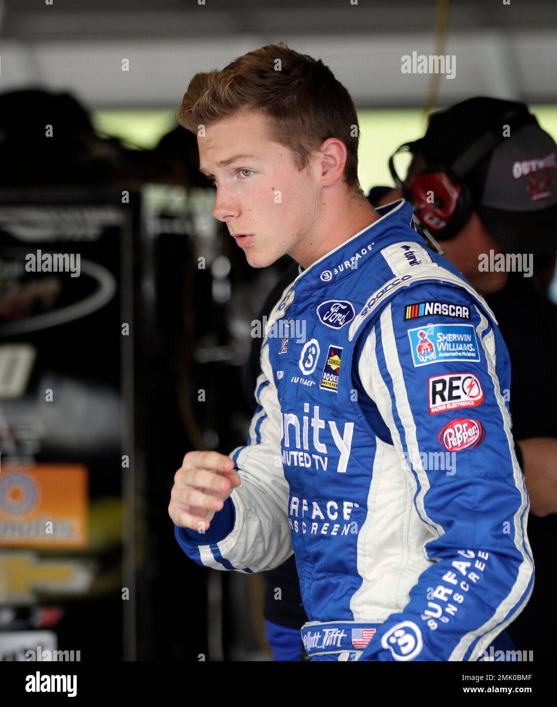Matt Tifft walks through the garage following practice for a NASCAR Cup ...
