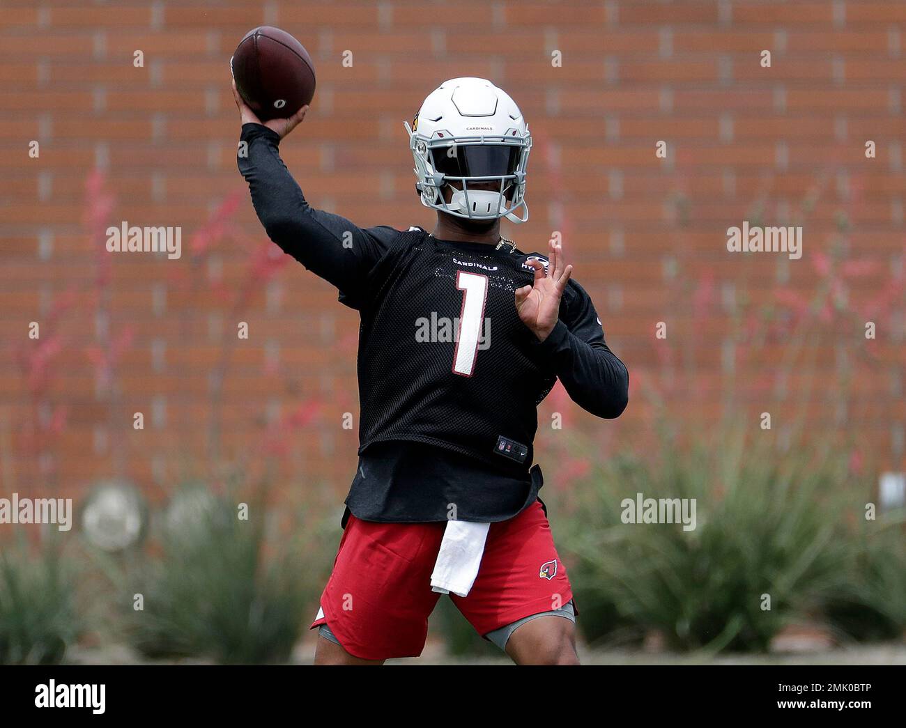 Arizona Cardinals' quarterback Kyler Murray works out during an NFL ...
