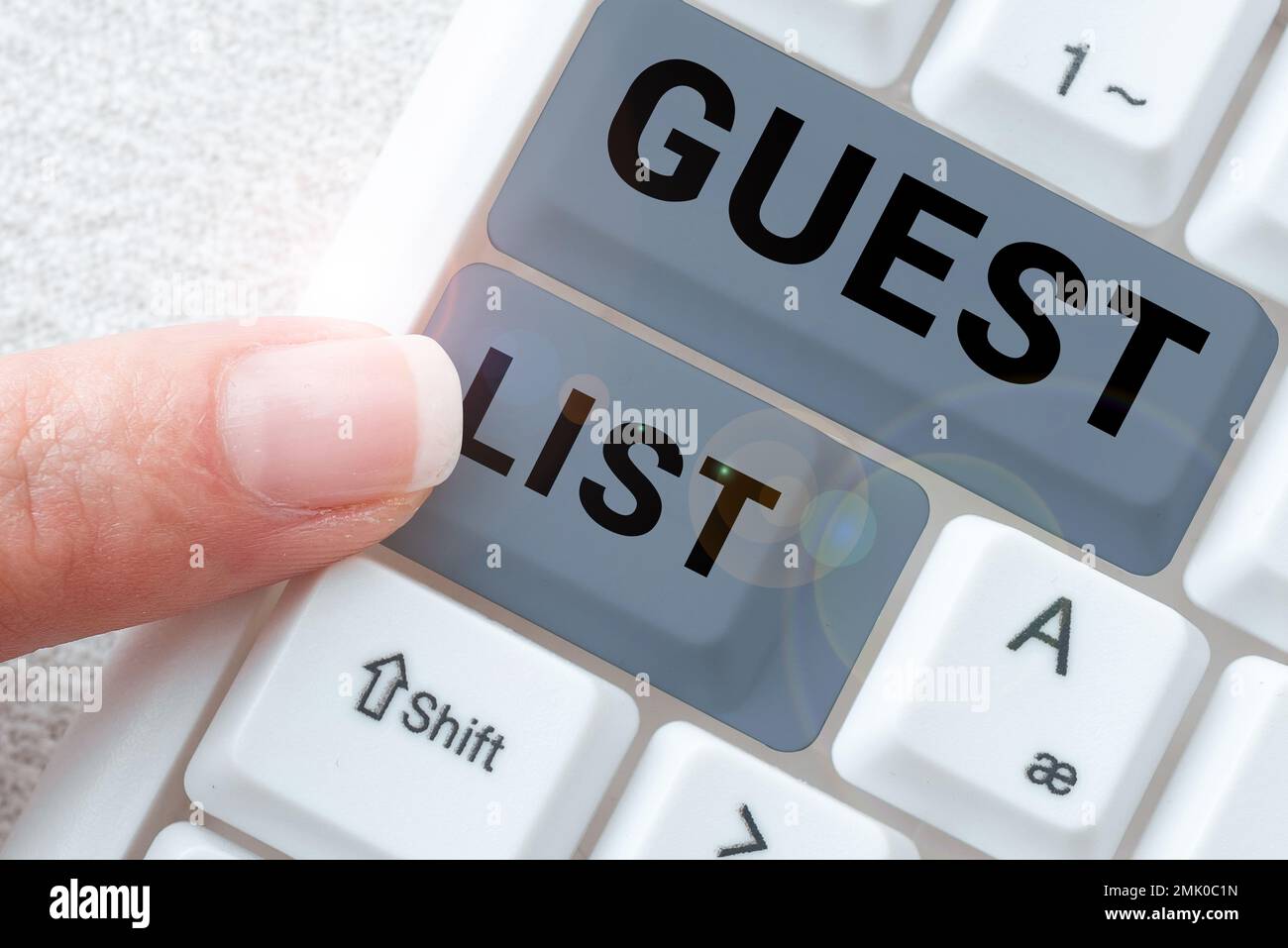 Writing displaying text Guest List. Conceptual photo a list of people ...