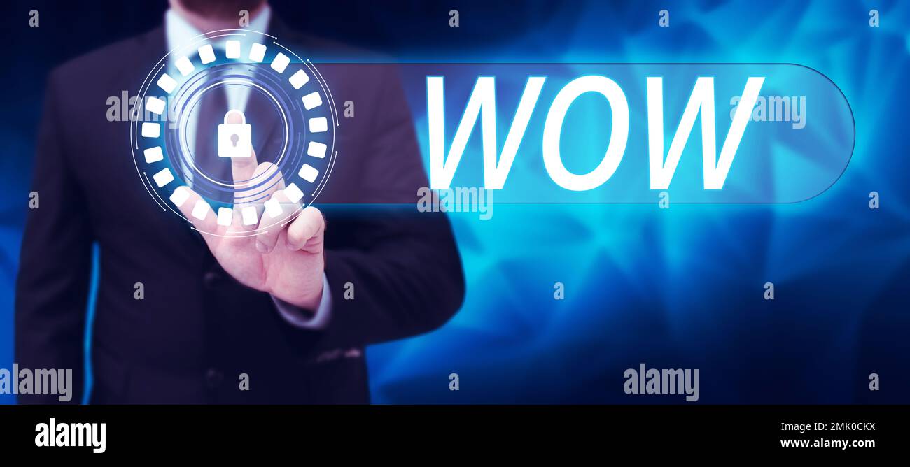 Conceptual display Wow. Business idea Expressing astonishment and awe ...