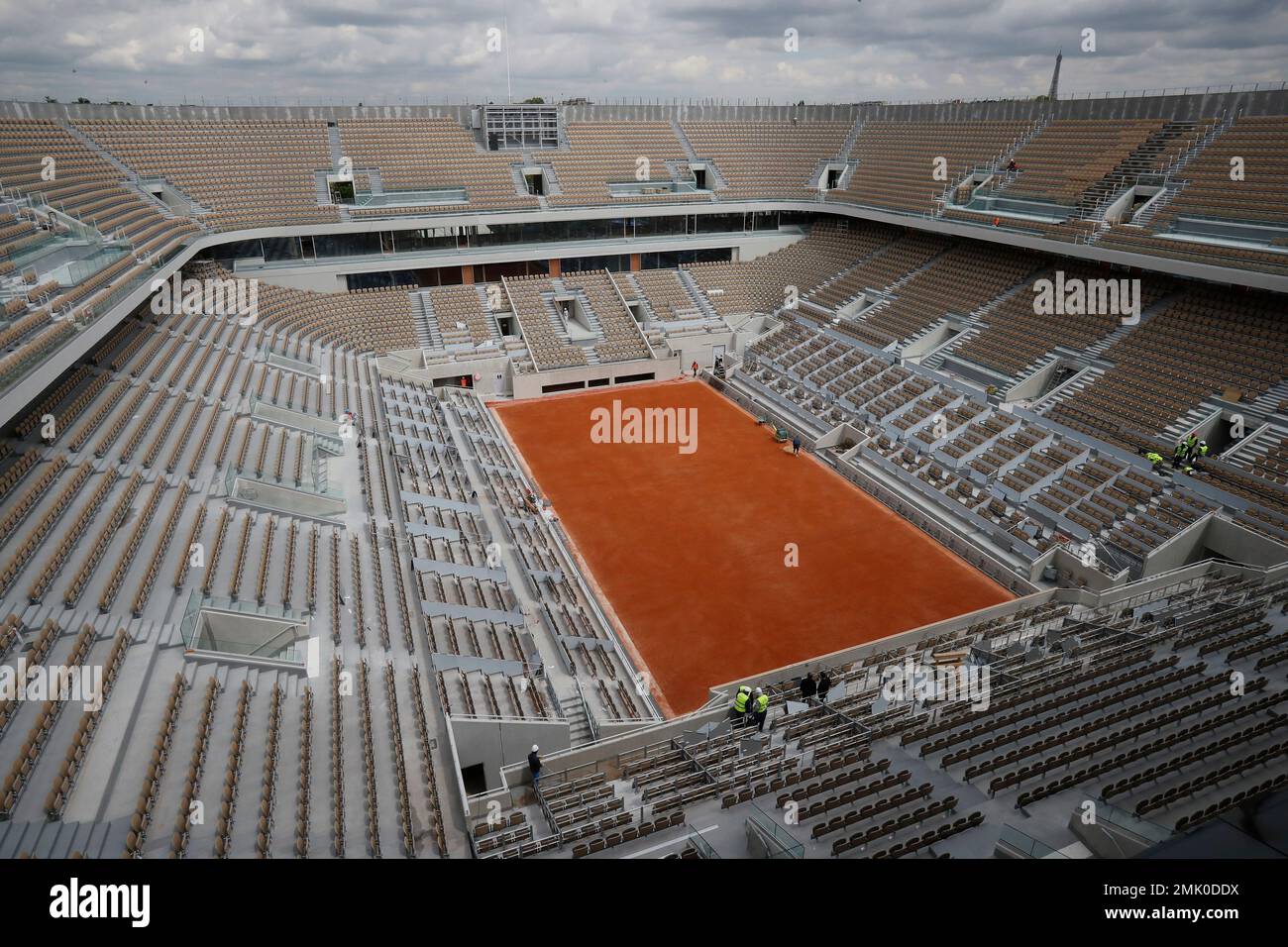 A general view of the renovated Philippe Chatrier court, or central in ...