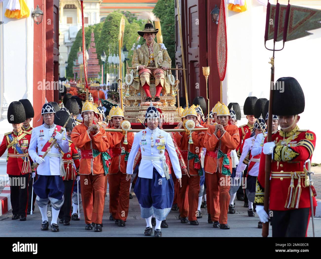 In this May 5, 2019, photo, Thailand's King Maha Vajiralongkorn is ...