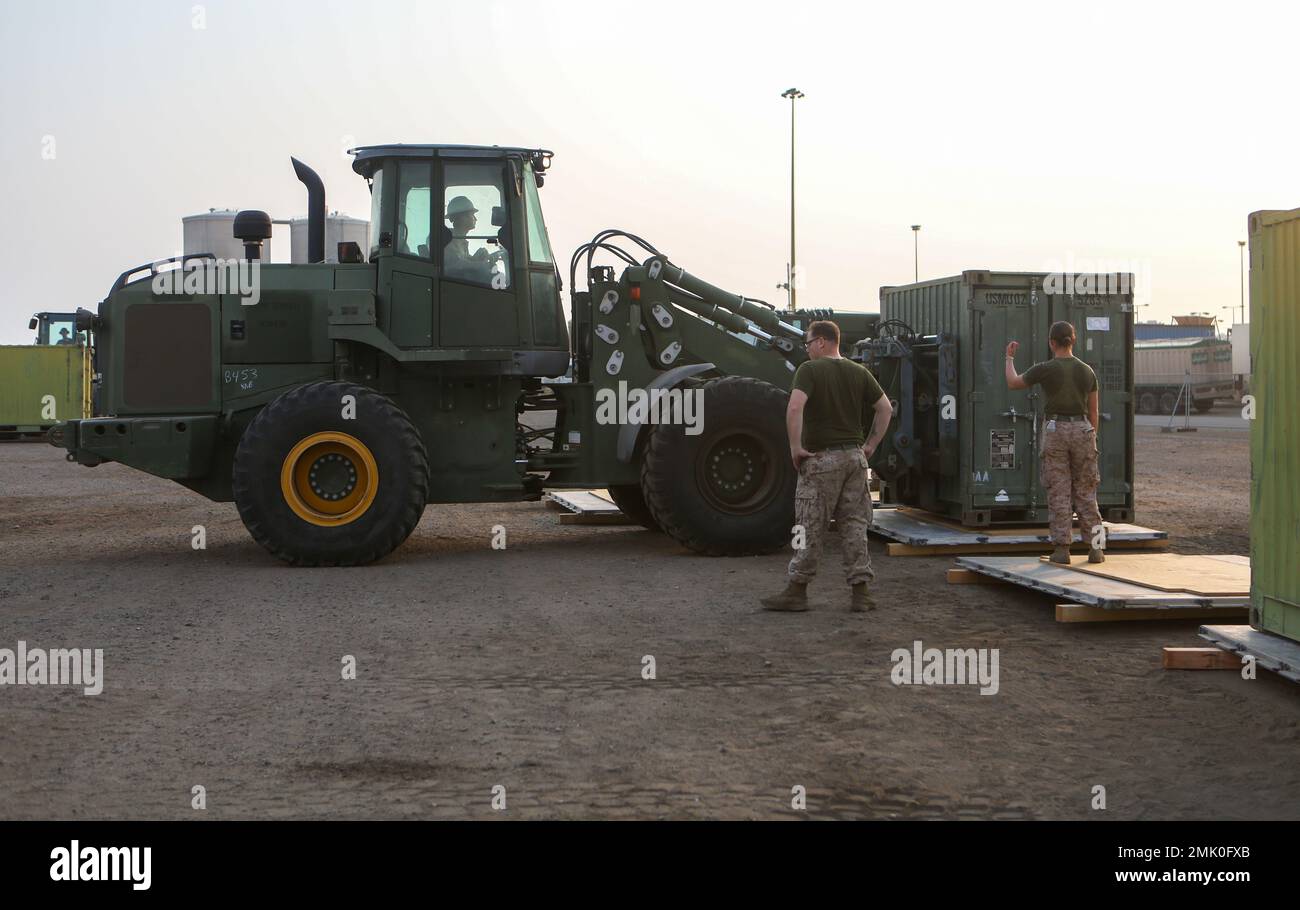 U.S. Marine Corps Lance Cpl. Joshua Djorup, a heavy equipment operator ...