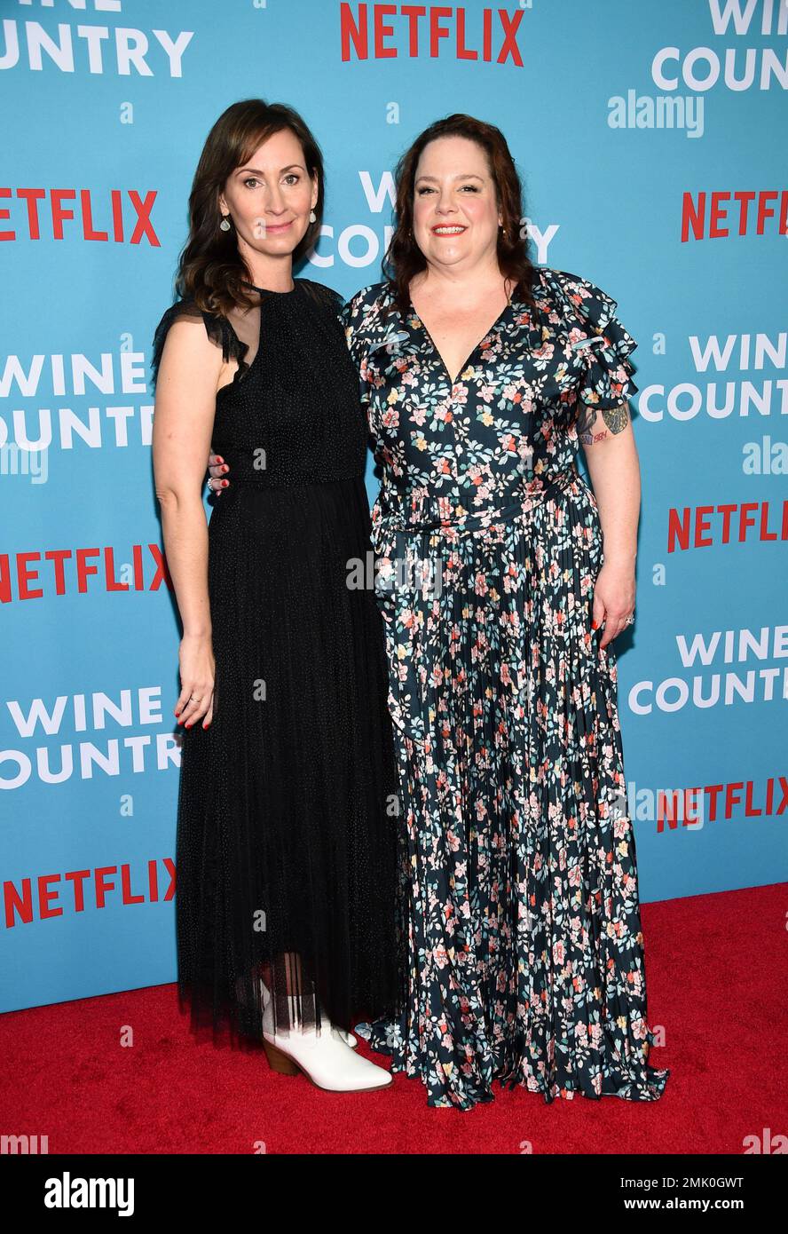 Writers Liz Cackowski, left, and Emily Spivey attend the premiere of ...