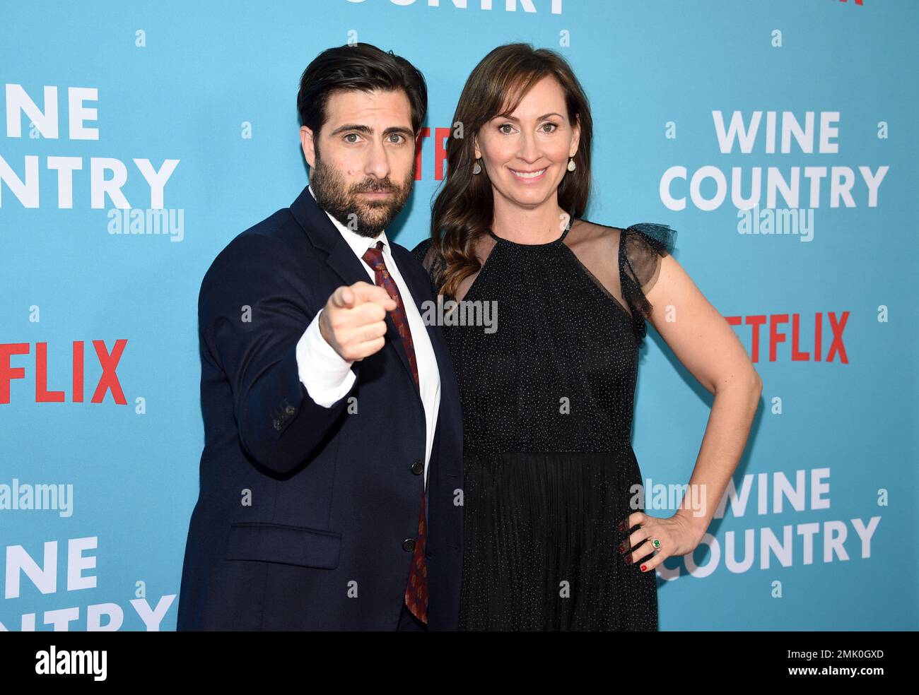 Actor Jason Schwartzman, left, and writer-actress Liz Cackowski pose ...