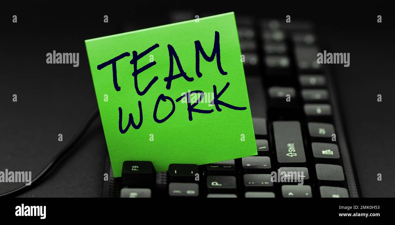 Conceptual display Team Work. Word for Combined action of a group ...