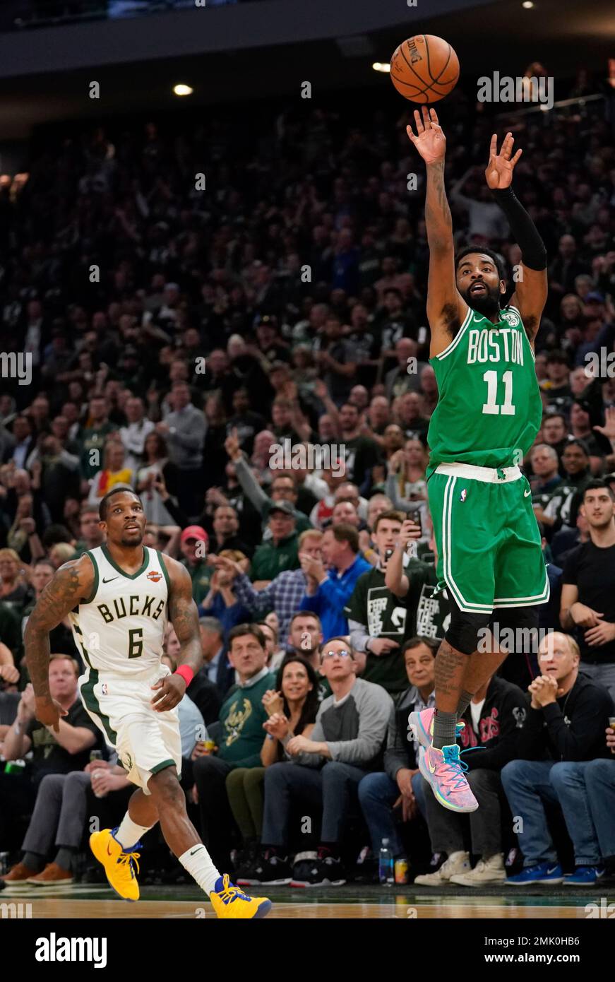 Boston Celtics' Kyrie Irving shoots during the second half of Game 5 of ...