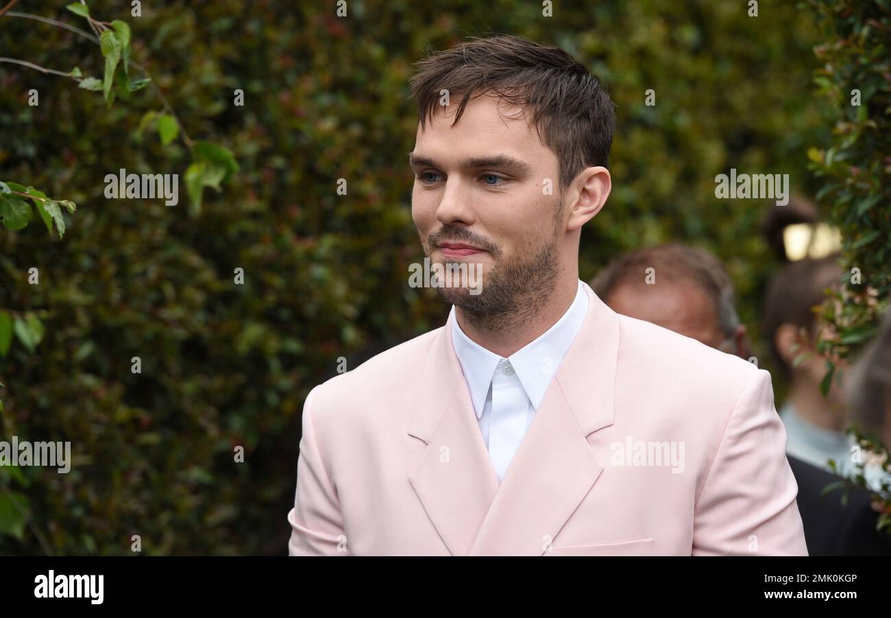 Nicholas Hoult, a cast member in "Tolkien," arrives at the premiere of ...