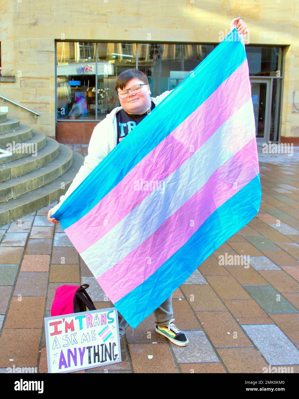 Glasgow, Scotland, UK 28th January, 2023. Trans activist Alexander Cart ...