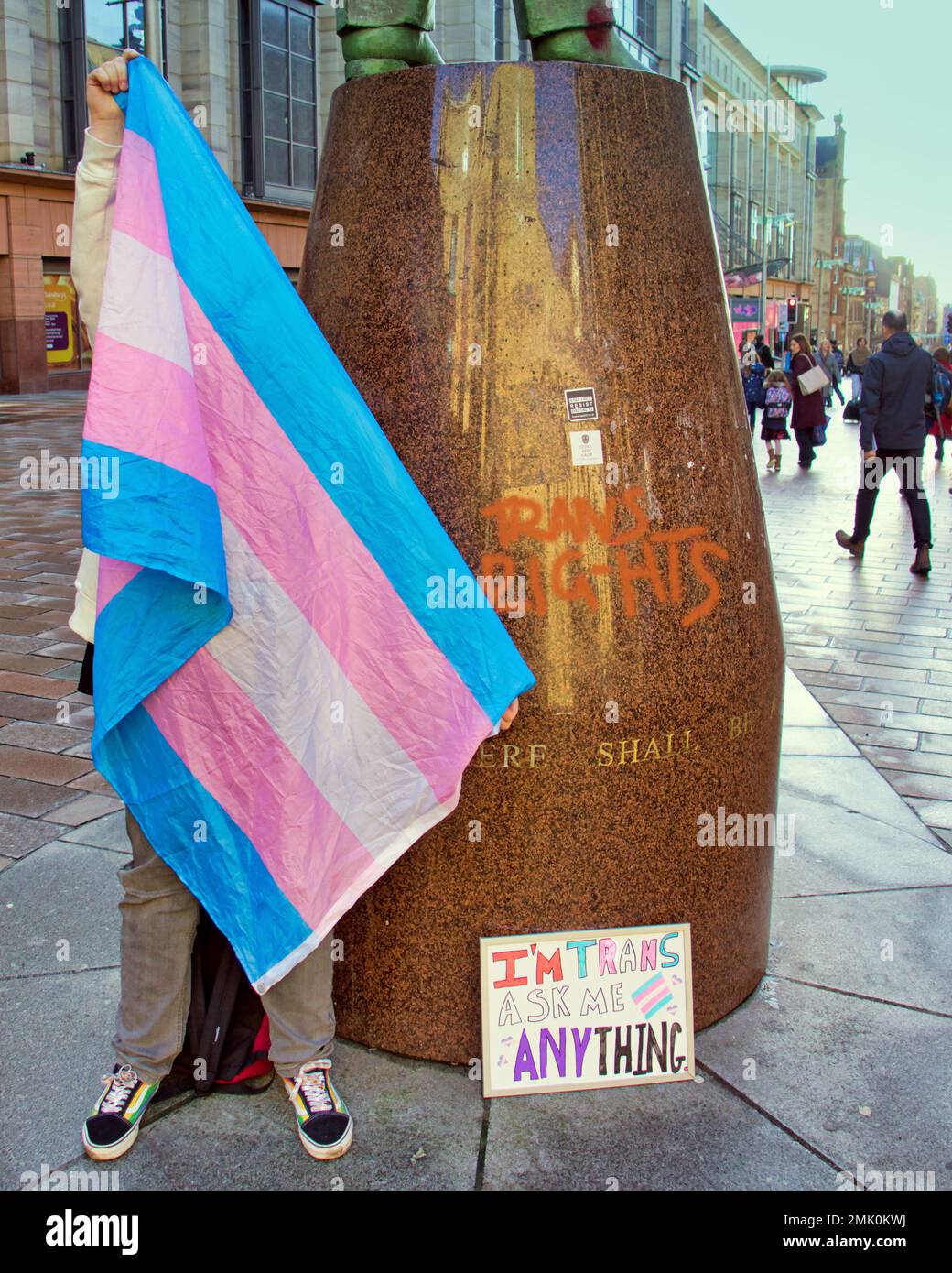 Glasgow, Scotland, UK 28th January, 2023. Trans activist Alexander Cart ...
