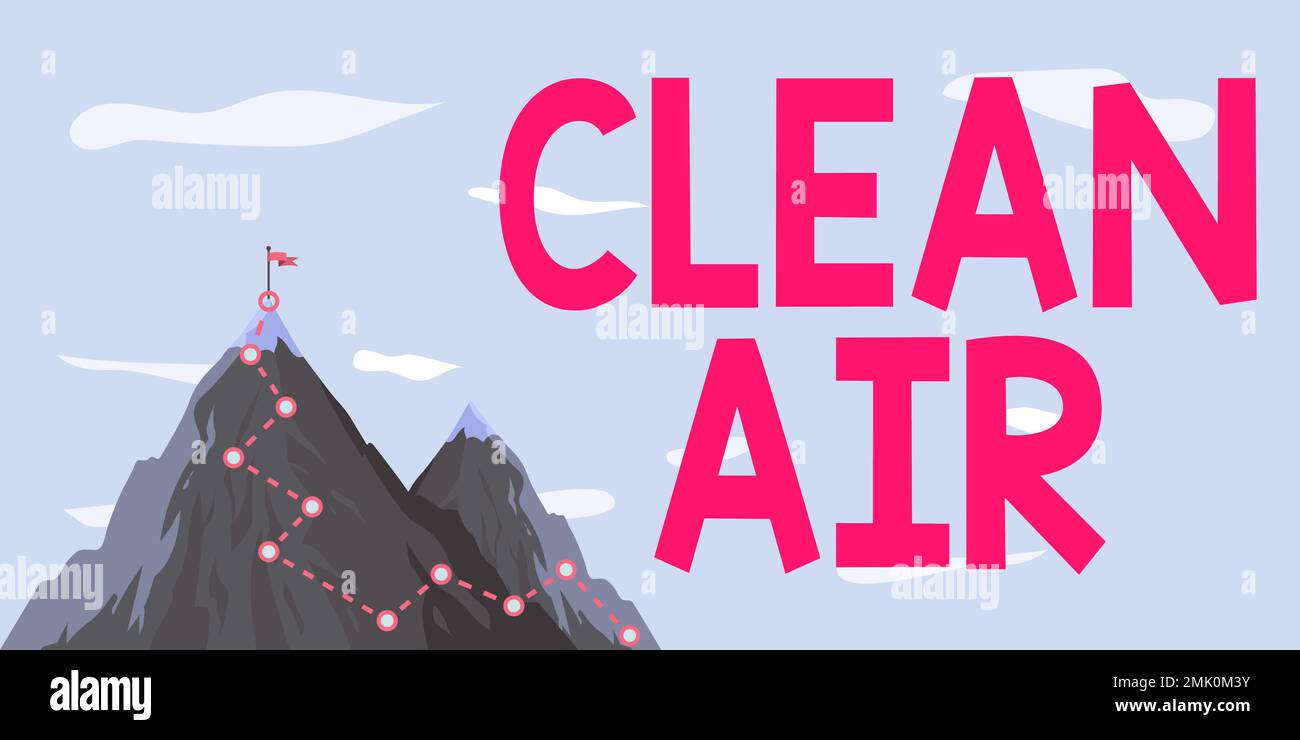 Conceptual caption Clean Air. Business idea air that has no harmful ...