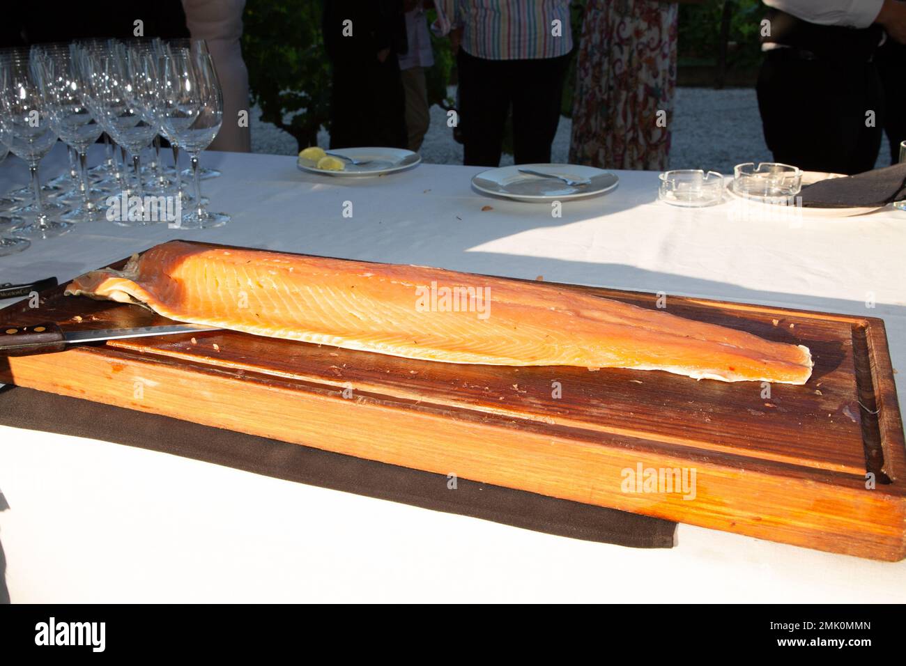 Fresh raw salmon fillet silver fish skin Stock Photo - Alamy