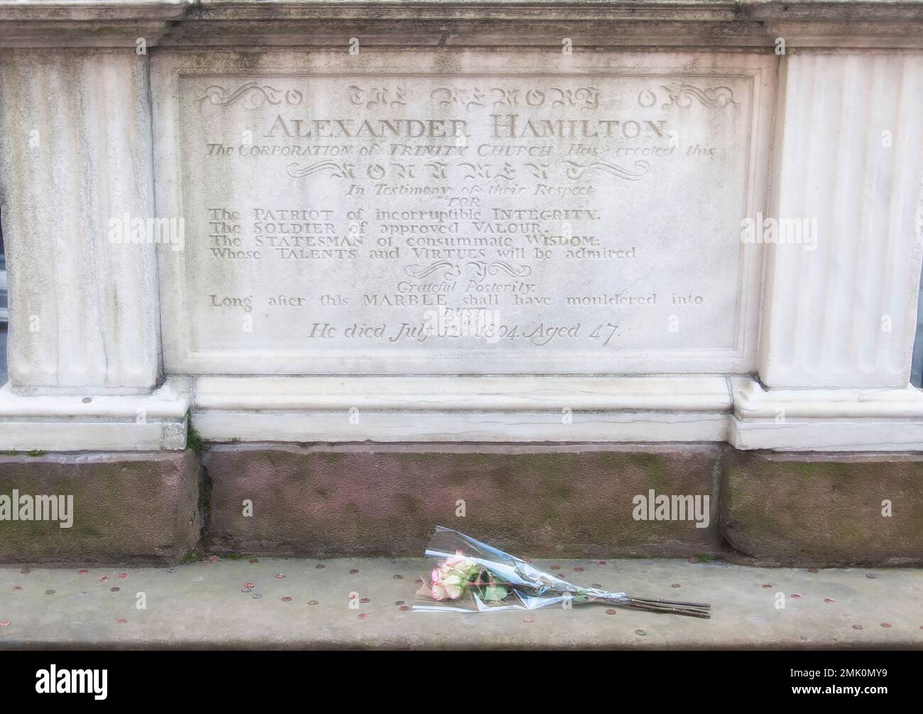 June 11, 2017. New York city, New Yor. The tombstone of Alexander ...