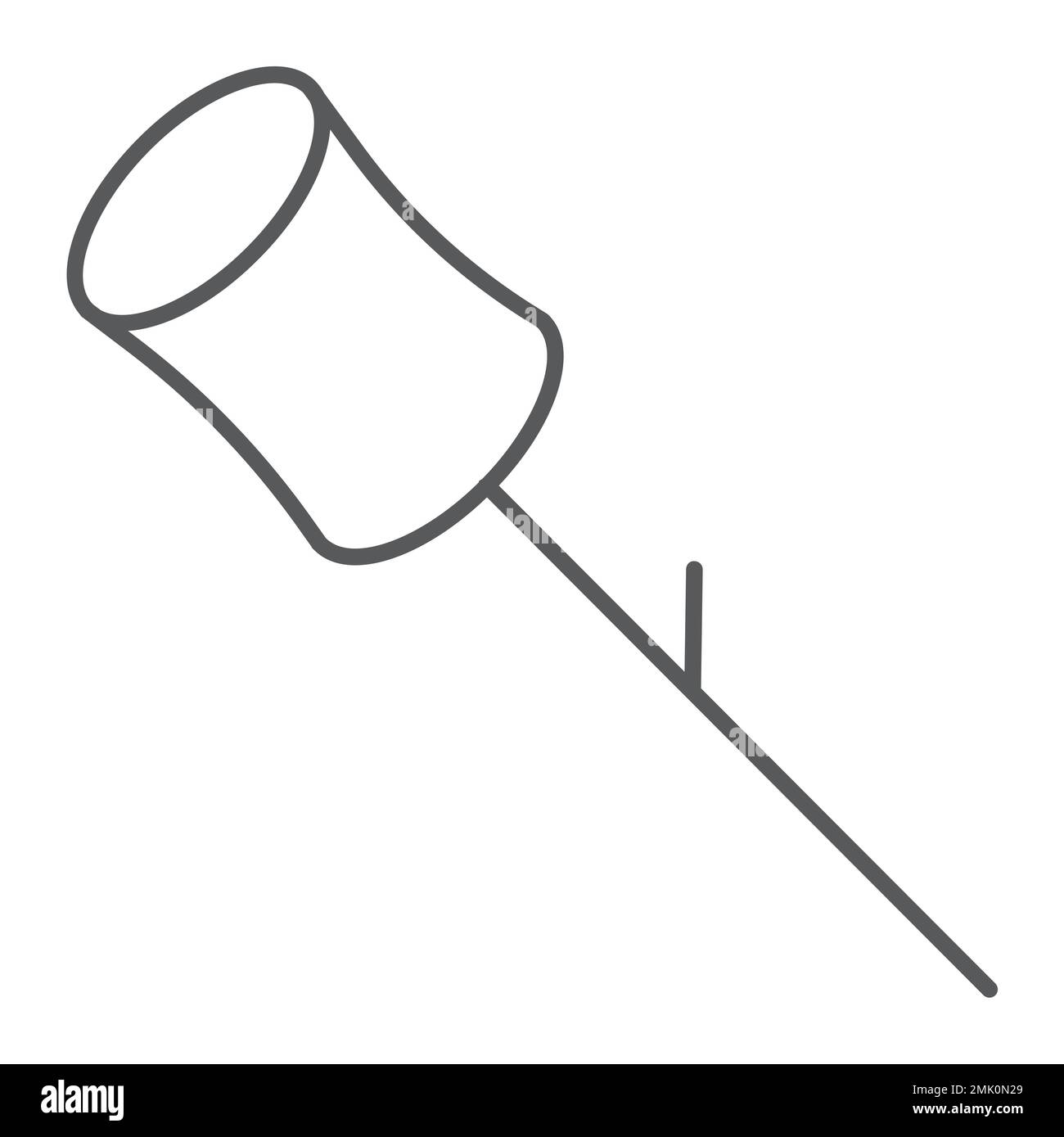 Marshmallow thin line icon, food and sweet, dessert sign, vector ...