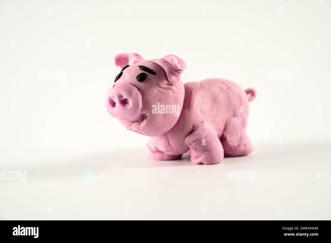 farm animal craft model of a cute pig with soft clay play dough non ...