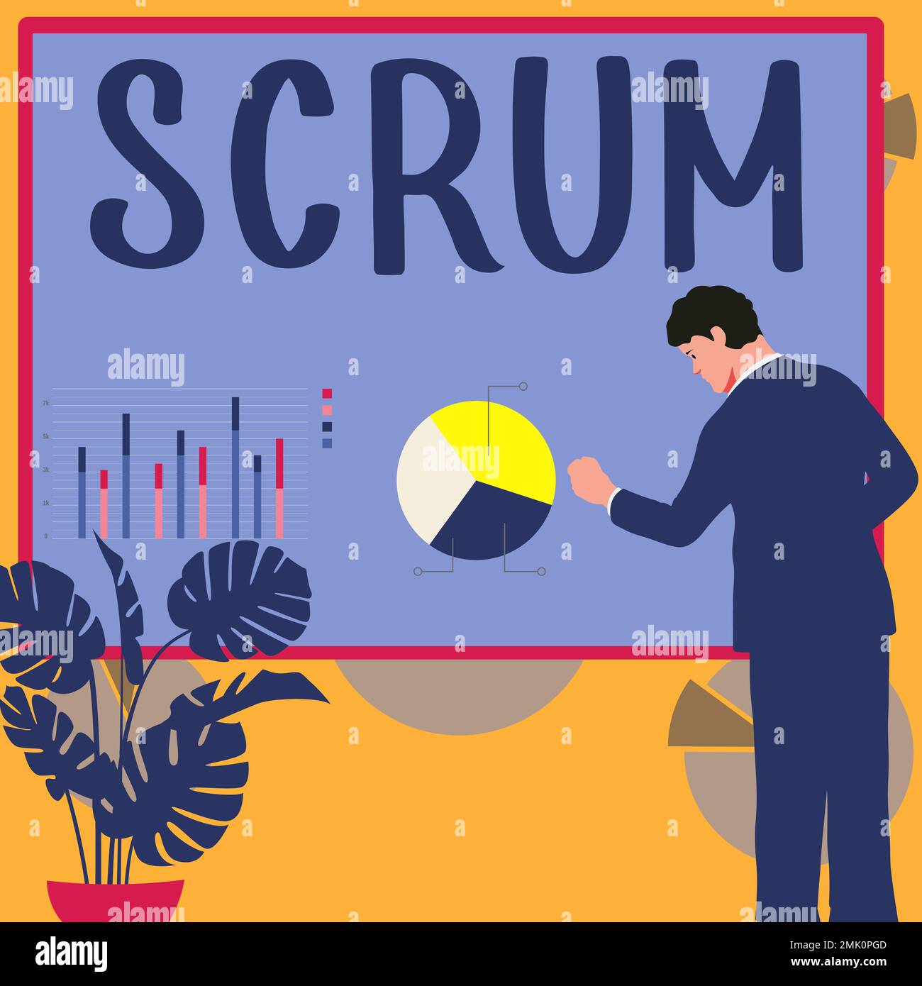 Conceptual display Scrum. Business concept handwriting as distinct from ...