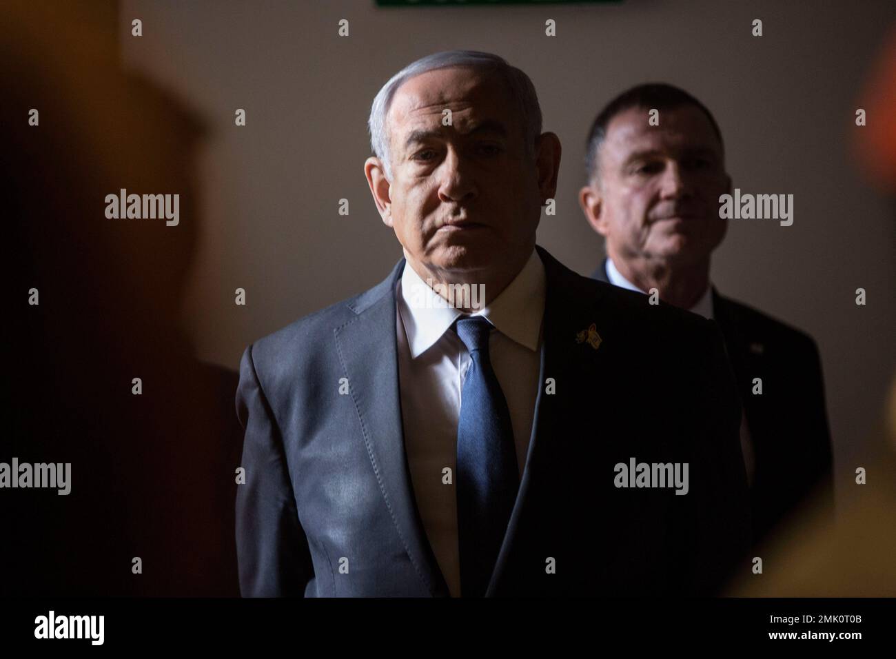 Israeli Prime Minister Benjamin Netanyahu arrives for a Memorial Day ...