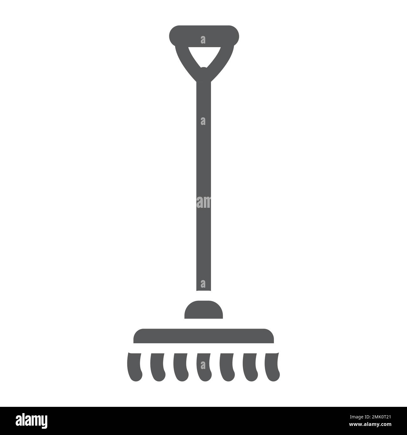 Rake glyph icon, agriculture and garden, instrument sign, vector ...