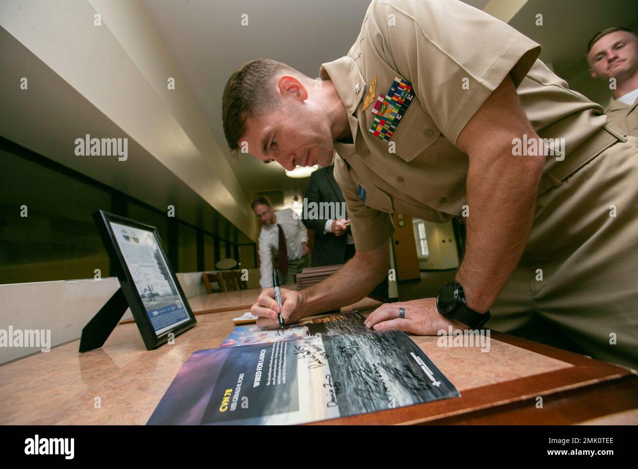 Cmdr. Richard Rosenbusch, from New Baltimore, Michigan, USS Gerald R ...