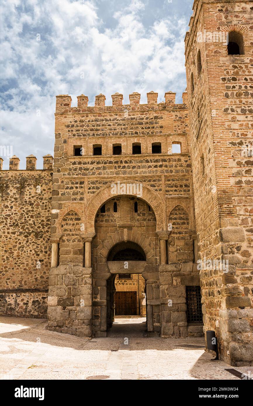 Entrance gate to the city of Toledo through the old city walls Stock ...