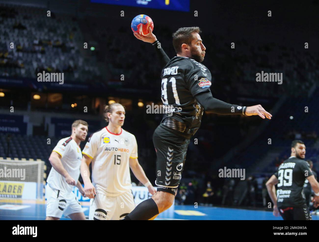 Mohammad Sanad of Egypt during the IHF Men's World Championship 2023, placement matches 5-8 ...