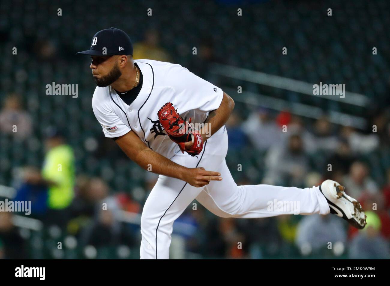 Detroit Tigers relief pitcher Eduardo Jimenez throws in the seventh ...
