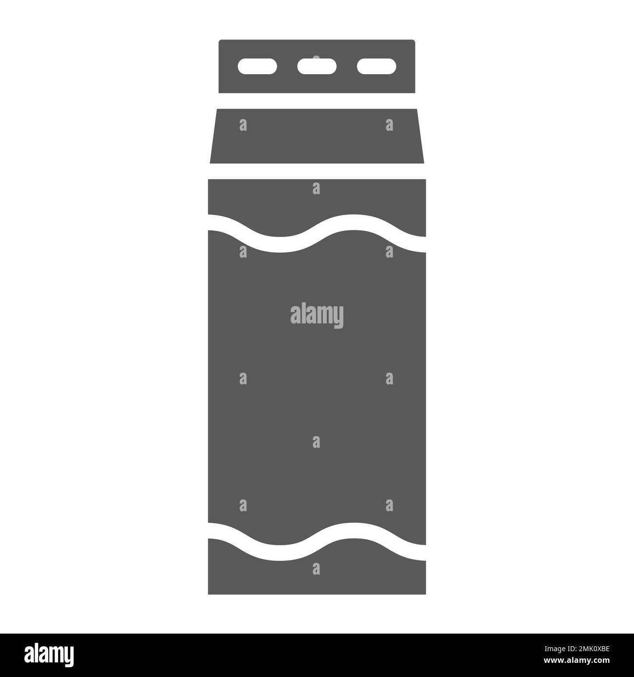 Milk glyph icon, food and drink, beverage sign, vector graphics, a ...