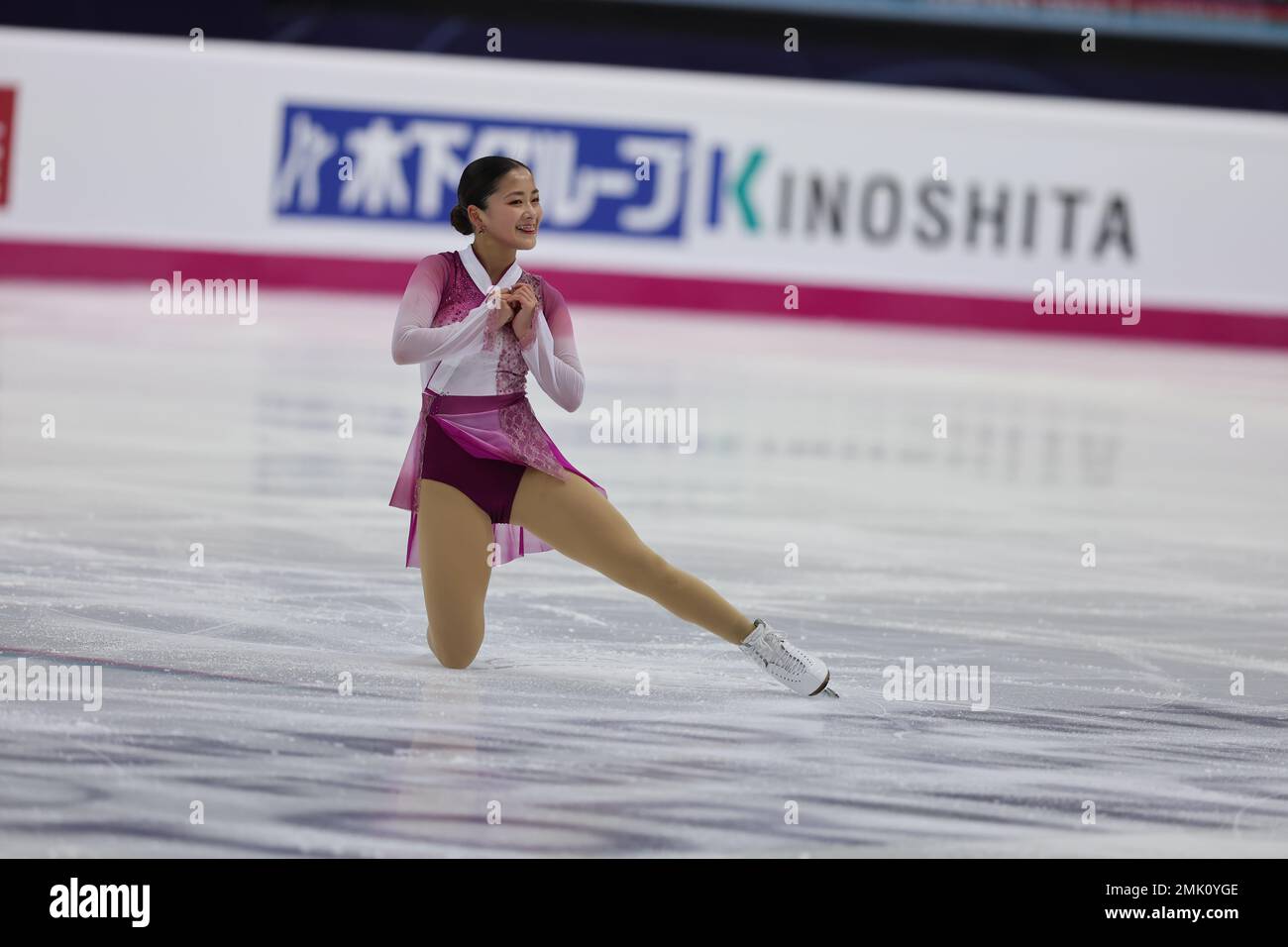 Rinka Watanabe of Japan competes during the ISU Grand Prix of Figure ...