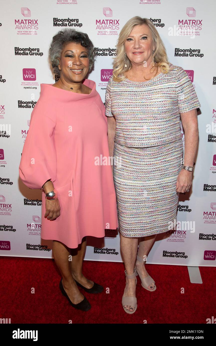 Renetta McCann, left, and Kathy Ring, right, attend the Matrix Awards ...