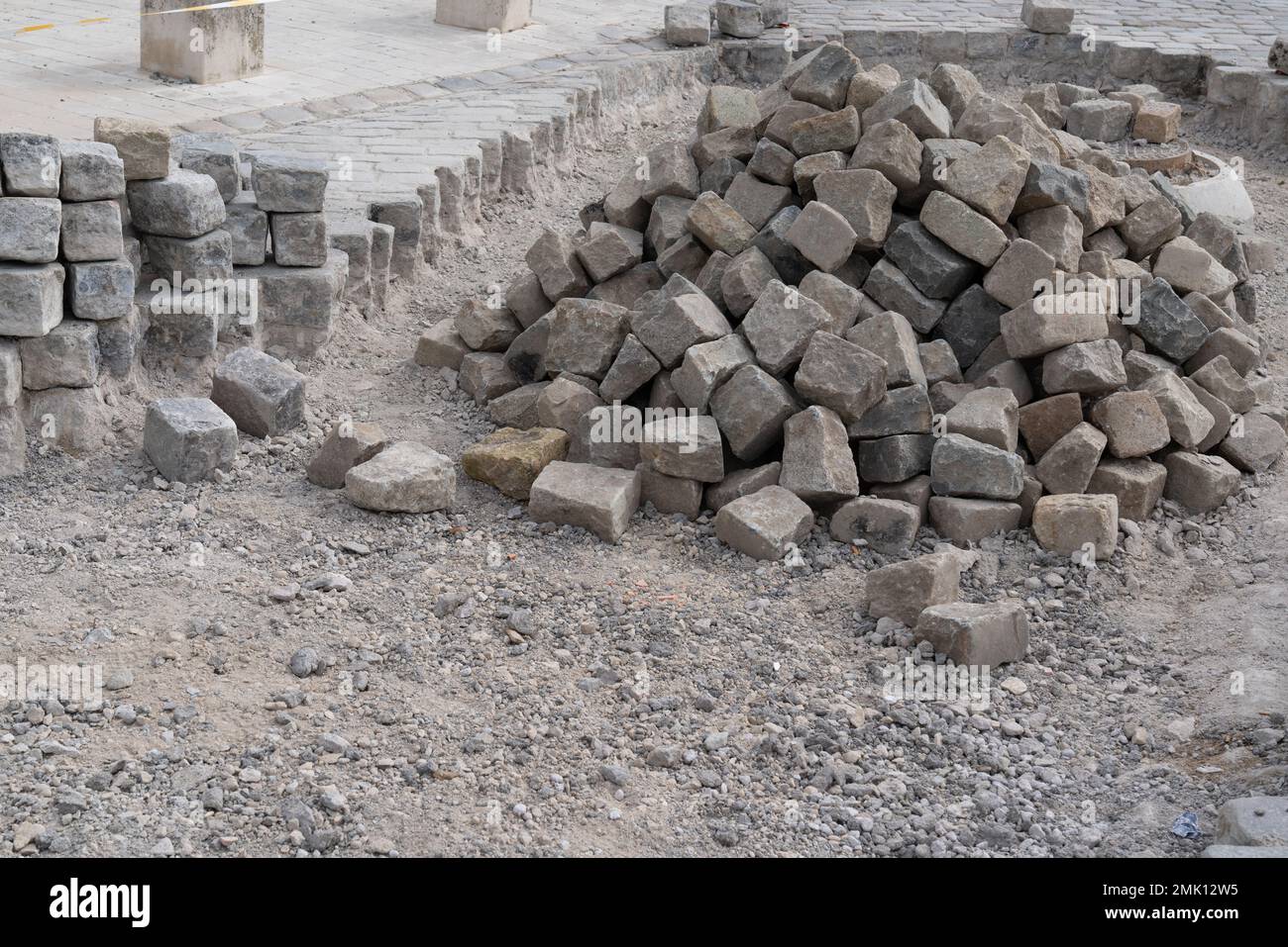 construction stone tiles for pavement granite cobblestone in street ...