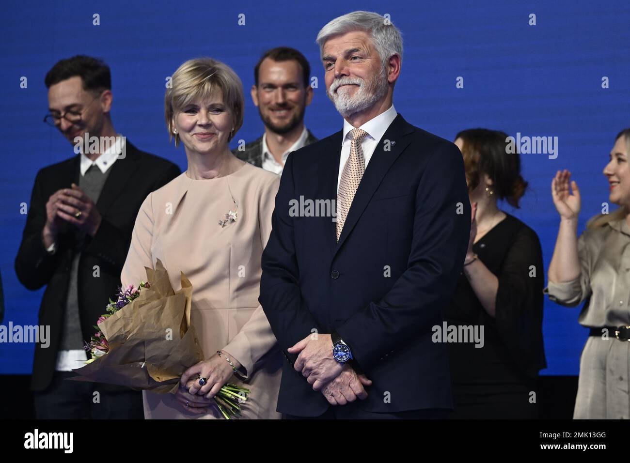 Prague, Czech Republic. 28th Jan, 2023. Presidential candidate Petr ...