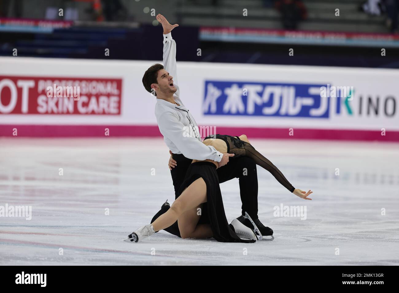 Laurence Fournier Beaudry and Nikolaj Soerensen of Canada compete ...