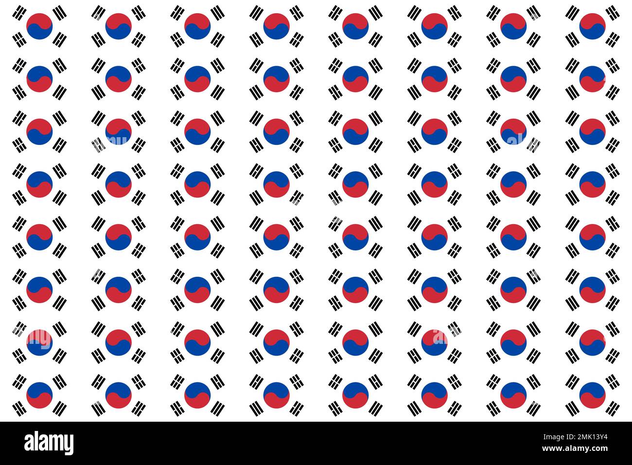 Geometric pattern in the colors of the national flag of South Korea ...