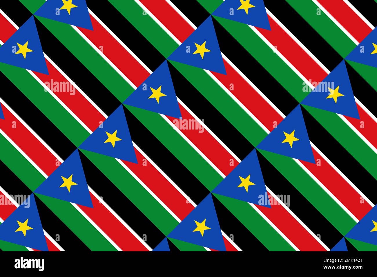 Geometric pattern in the colors of the national flag of South Sudan ...