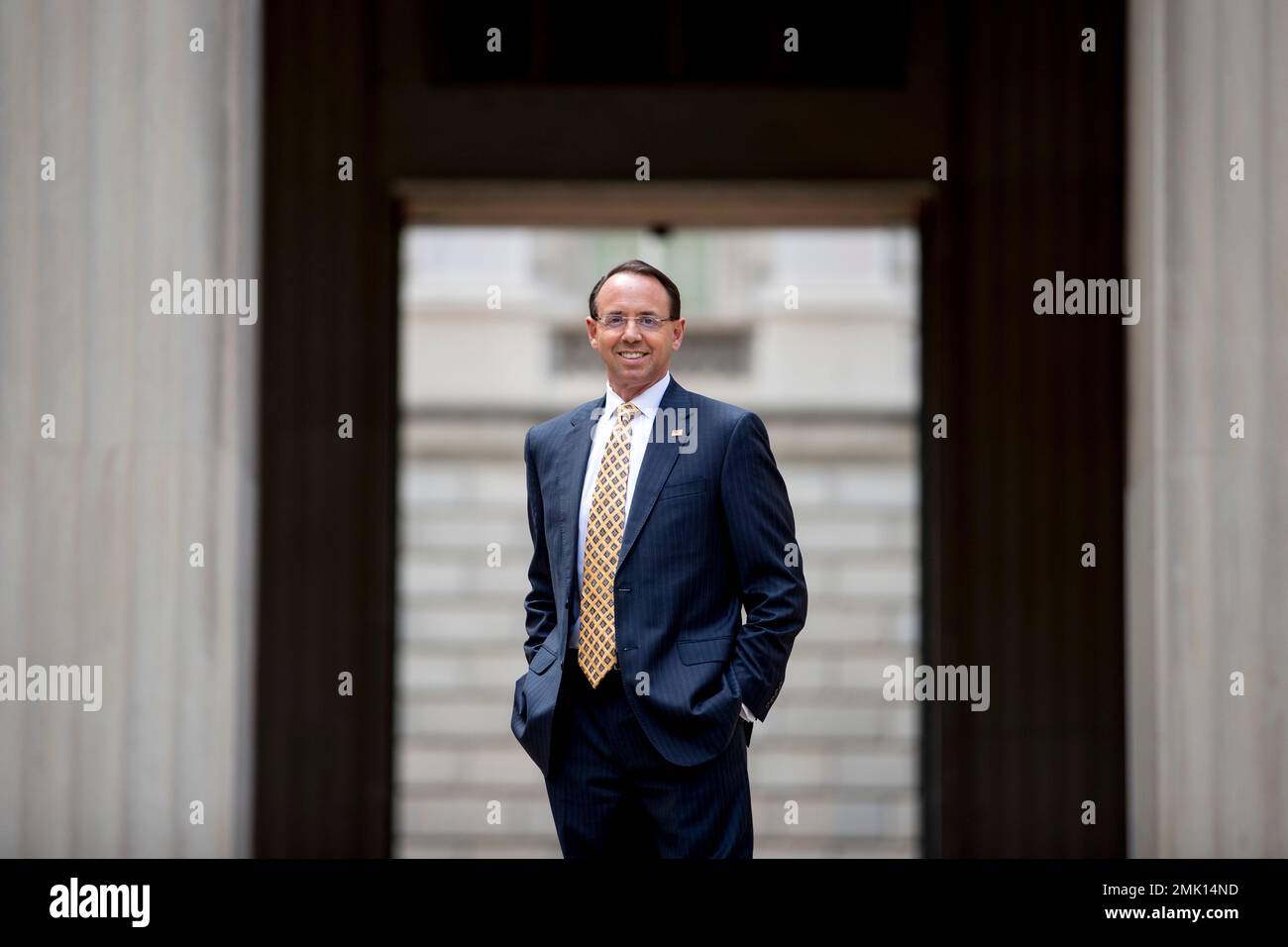 Deputy Attorney General Rod Rosenstein poses for a photograph at the ...