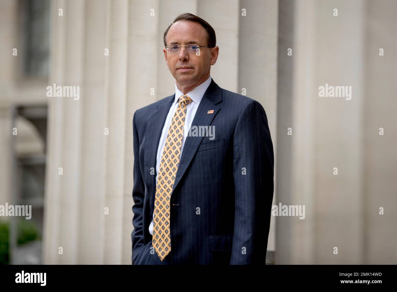 Deputy Attorney General Rod Rosenstein poses for a photograph at the ...