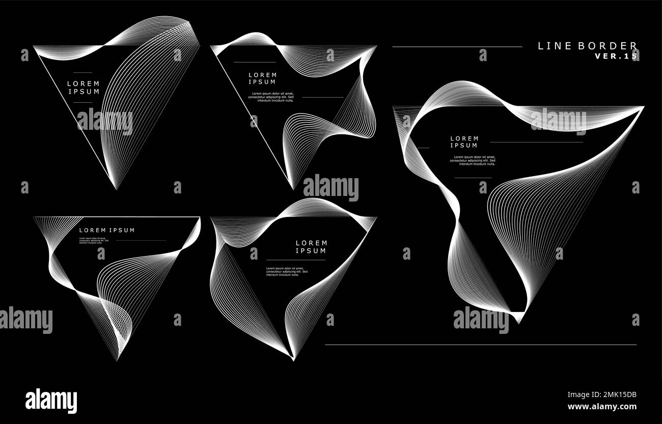 Abstract triangle lines border design template. Modern triangle lines border Stock Vector Image ...