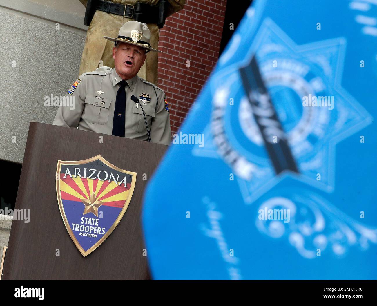 Department of Public Safety Col. Frank Milstead speaks during the ...