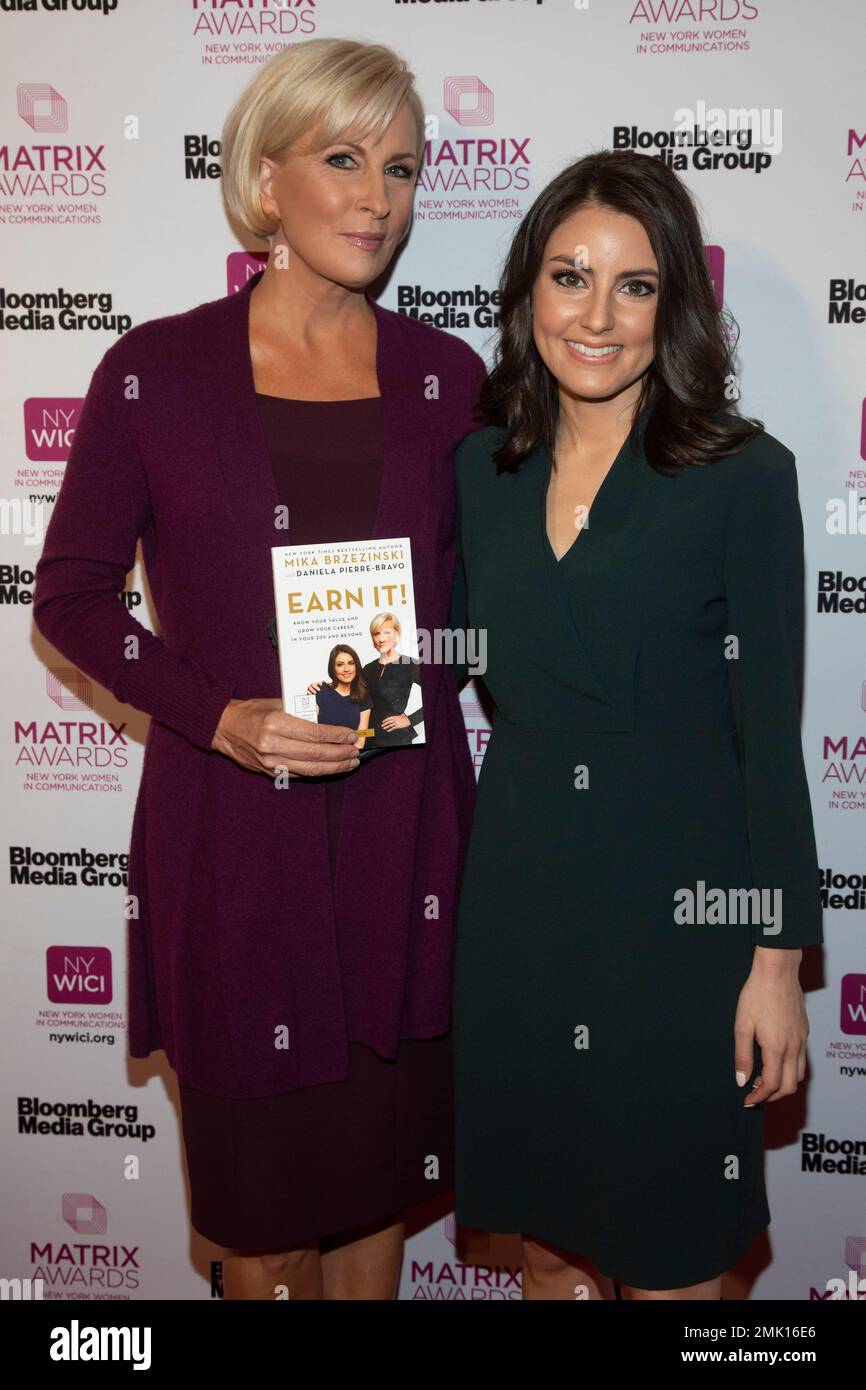 Mika Brzezinski, left, and Daniela Pierre-Bravo, right, attend the ...