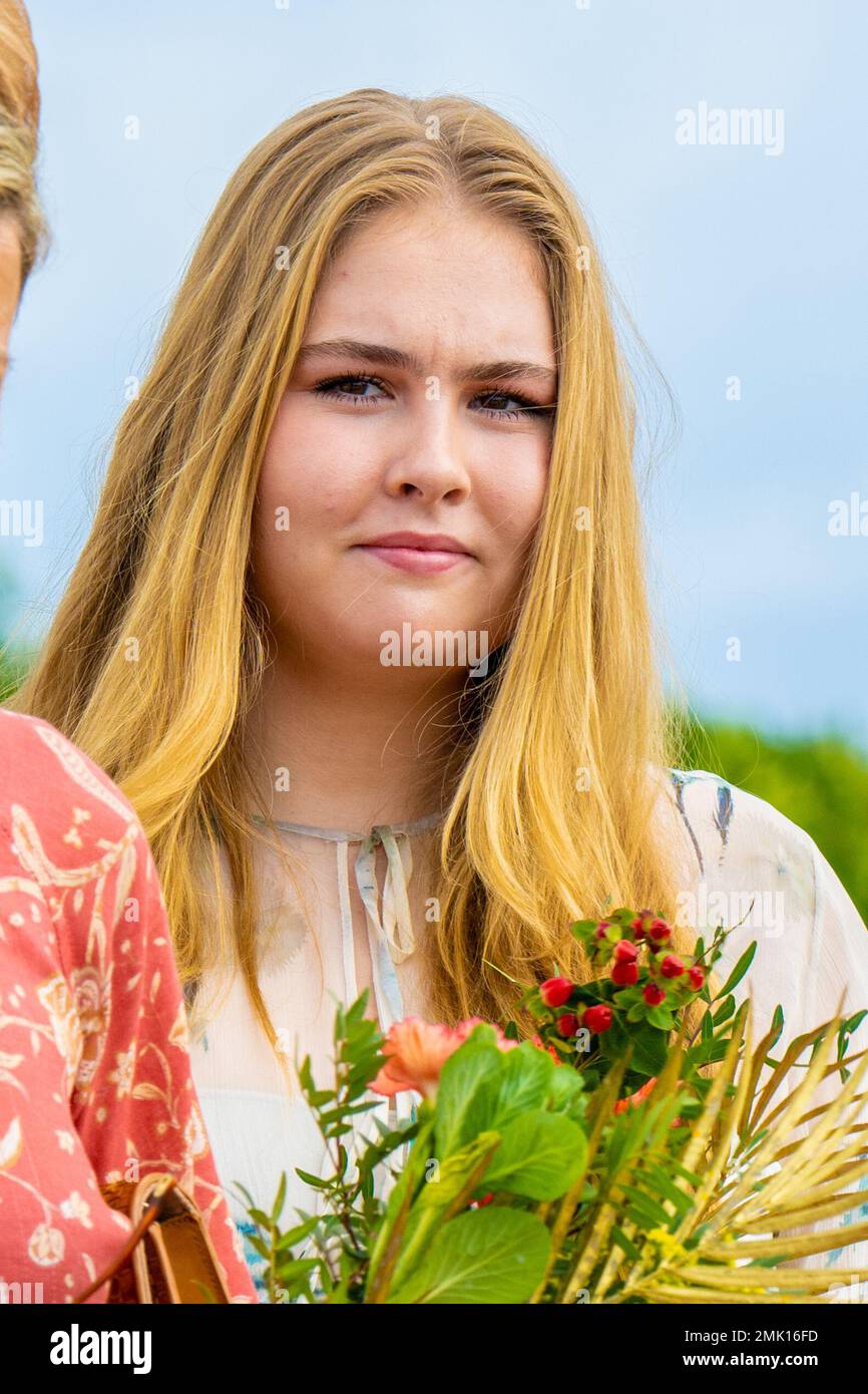 Princess Amalia, Princess of Orange during a visit to Witte Pan Old ...