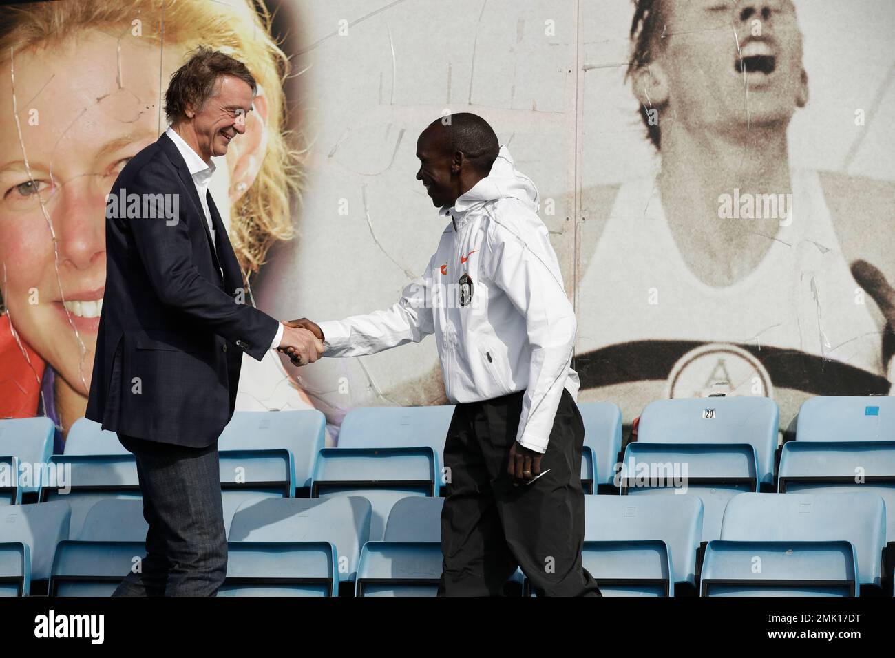 Marathon world record holder Kenya's Eliud Kipchoge and Britain's ...