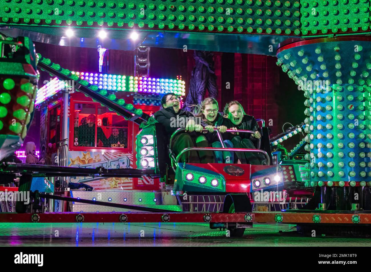 All the fun of the fair. People enjoying the funfair at Edinburgh's ...