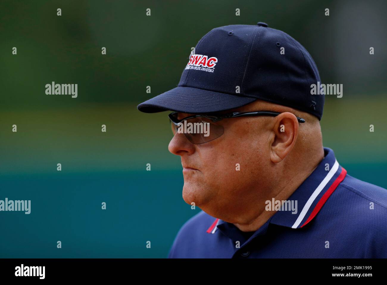 A SWAC umpire watches the game during an Prairie View A&M University at ...