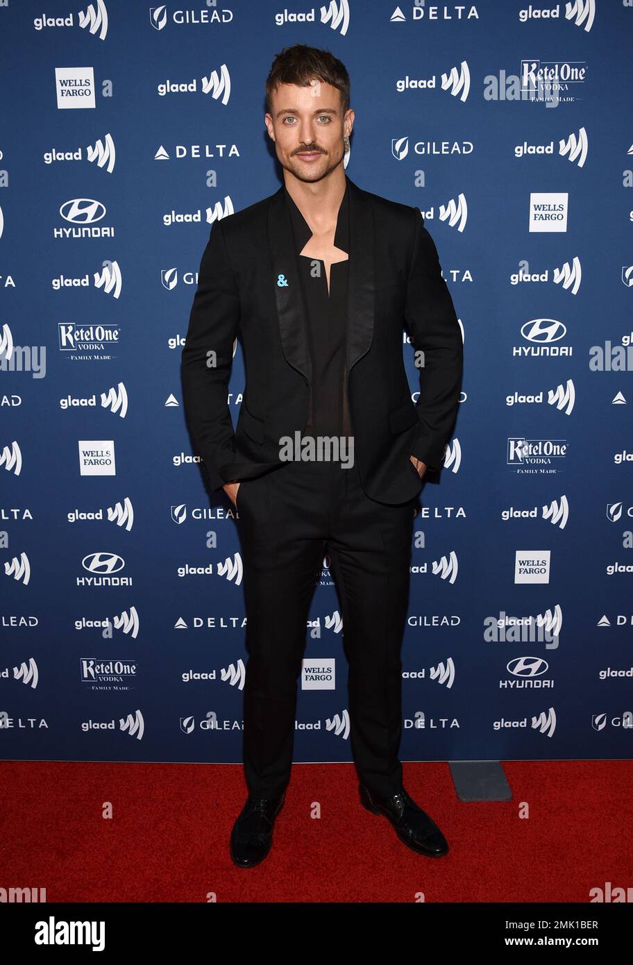 Simon Sherry-Wood attends the 30th annual GLAAD Media Awards at the New ...