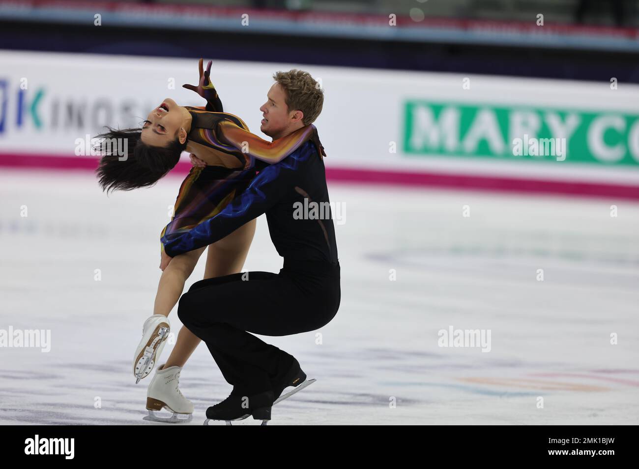 Madison Chock and Evan Bates of United States of America compete during ...