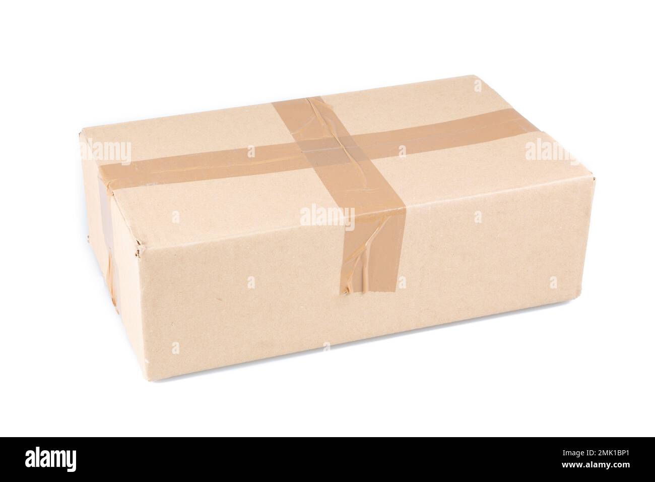 brown carton box cardboard closed isolated in white background Stock ...