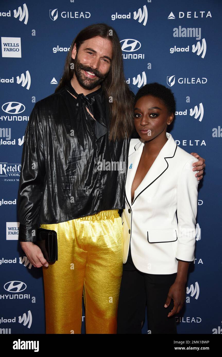 Jonathan Van Ness, left, and Jess Guilbeaux attend the 30th annual ...
